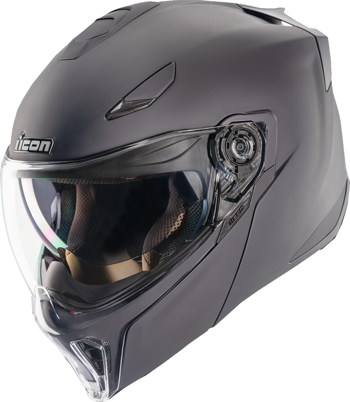 Icon Threshold Modular Helmet Matte Black 2XL | eBay